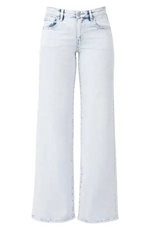 BAYEAS Mid-rise Wide Leg Jeans - Light Blue