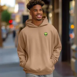 DALIX Relaxed Fit Midweight Hoodie - Camel