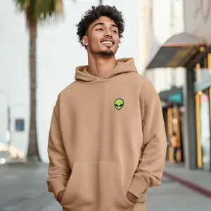 DALIX Relaxed Fit Midweight Hoodie - Camel