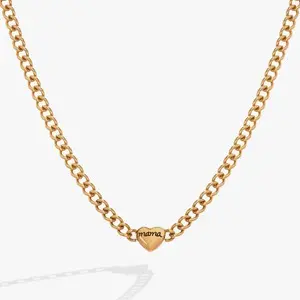 ALEX AND ANI Mama Curb Chain Necklace - Gold