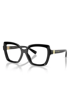 Dolce & Gabbana 55mm Butterfly Eyeglasses - Black