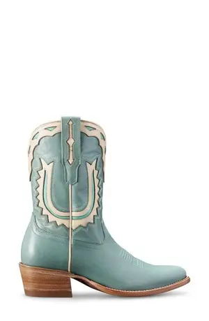 Tecovas The Jolene Western Boot - Seafoam/bone