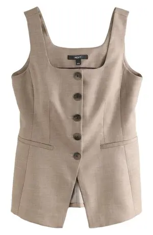 NEXT Cross Hatch Square Neck Tailored Vest