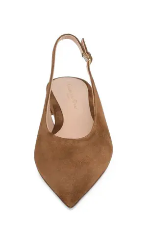 GIANVITO ROSSI Robbie Sling 05 Slingbacks - Brown Suede