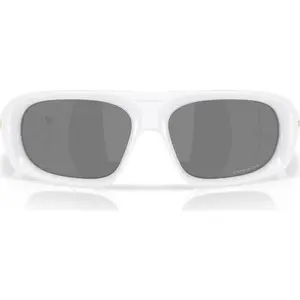 Oakley 61mm Prizm™ Shield Sunglasses - Pearl White/ Black