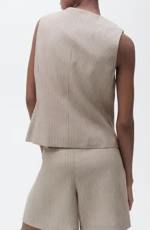 Mango Vivian Stripe Suit Vest