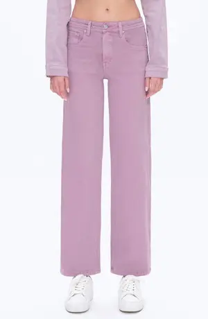 BAYEAS Flora High Rise Straight Jeans - Purple