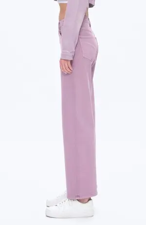 BAYEAS Flora High Rise Straight Jeans - Purple