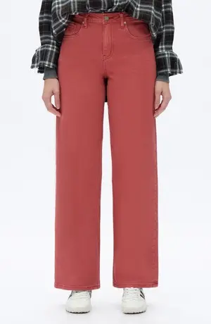 BAYEAS Flora High-rise Straight Jeans - Raspberry