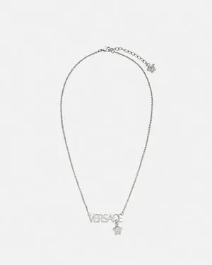 Versace Logo Necklace - Silver