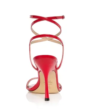 STUART WEITZMAN Nudist Wrap 100 Strappy High Heel Sandals - Cherry