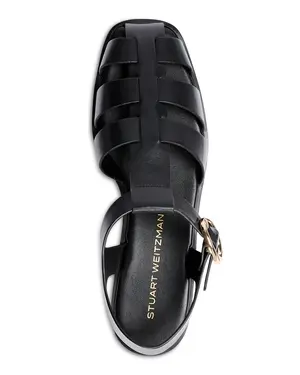 STUART WEITZMAN Villa Fisherman Sandals - Black
