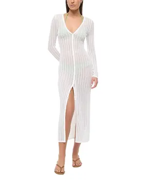 Staud Shocko Dress Swim Cover-up - Ivory