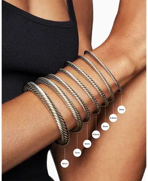 David Yurman Cable Flex X Station Bracelet - Silver