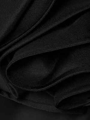 Carolina Herrera One-sleeve Ruffled Silk-gazar Top