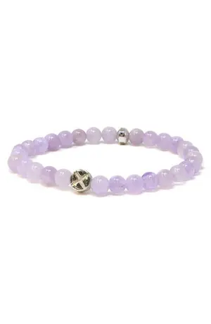 Anzie Jac + Jo Soul Amethyst Beaded Stretch Bracelet - Purple