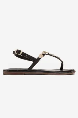FOREVER & ALWAYS SHOES Marea Leather Flat Sandal - Brown
