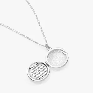 ALEX AND ANI Mother Locket Pendant Necklace - Silver