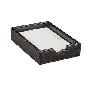 GRAPHIC IMAGE Classic Leather Memo Tray - Black