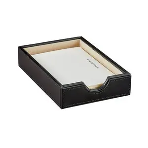 GRAPHIC IMAGE Classic Leather Memo Tray - Black/ivory