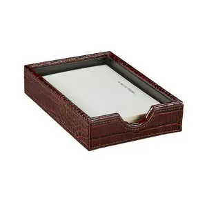 GRAPHIC IMAGE Classic Leather Memo Tray - Brown