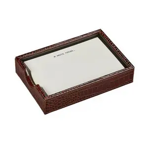 GRAPHIC IMAGE Classic Leather Memo Tray - Brown