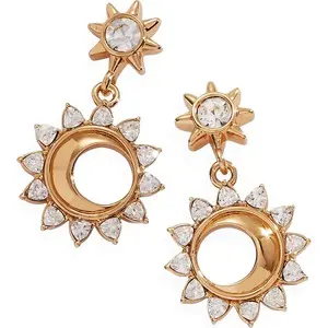 ALEX AND ANI Crystal Celestial Drop Earrings - Gold