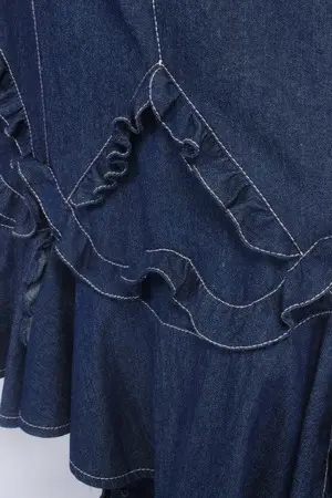 Anna Sui Ruffle Maxi Skirt
