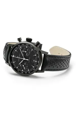 Hamilton American Classic Intramatic Chronograph Leather Strap Watch