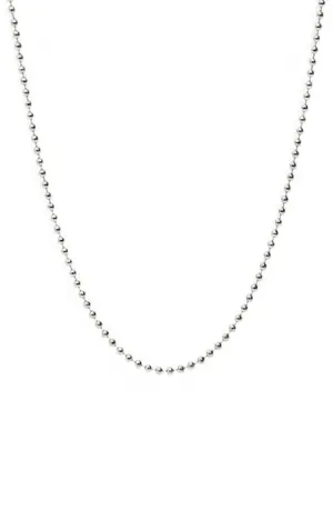 Anzie Mini Ball Chain Necklace - Silver
