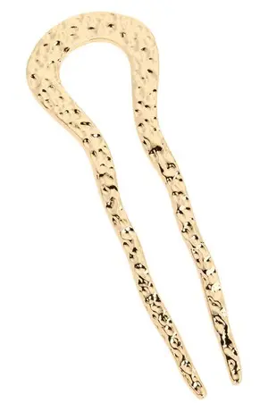 L. Erickson Alia Hammered Chignon Pin - Gold