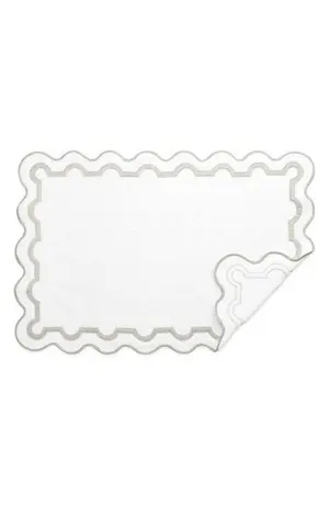 MATOUK Mirasol Scallop Cotton Tub Mat Silver