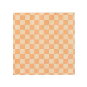 JOLLITY & CO Checkered Large Napkins - Peaches N' Cream