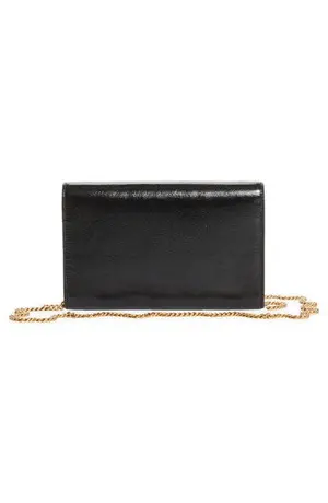 Saint Laurent Uptown Leather Wallet On A Chain