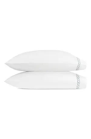 MATOUK Classic Chain Set Of 2 Pillowcases Silver