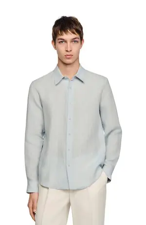 Sandro Linen Shirt - Sky Blue