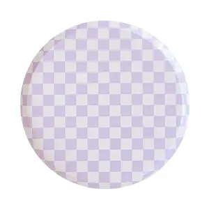 JOLLITY & CO Checkered Dinner Plates - Purple Posse