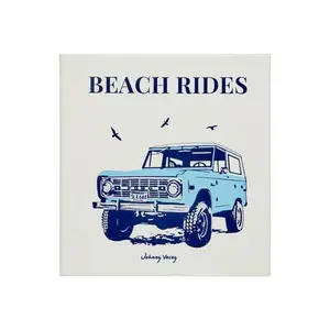 GRAPHIC IMAGE Beach Rides Johnny Vacay Leather Edition - Ivory