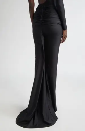 LAQUAN SMITH Low Rise Jersey Maxi Skirt
