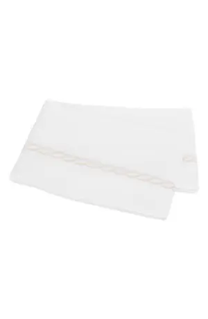 MATOUK Classic Chain Cotton Percale Flat Sheet - Blush