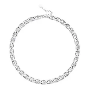 MAZIN JEWELS Chain Link Necklace - Silver