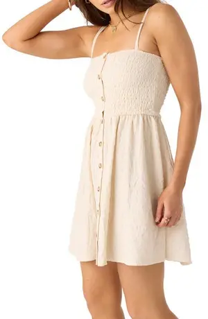 O'Neill Leighton Textured Smocked Mini Dress