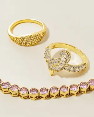 MAZIN JEWELS Pave Snake Cocktail Ring - Gold