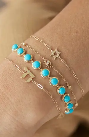 Anzie Mélia Turquoise Tennis Bracelet