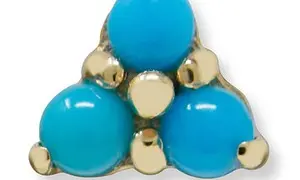Anzie Clo Turquoise Trio Single Stud Earring
