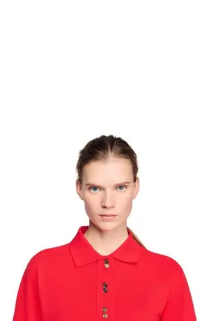 Sandro Short-sleeve Polo Shirt With Embroidery