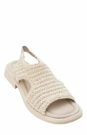 FOREVER & ALWAYS SHOES Weave Leather Sandals - Beige Leather