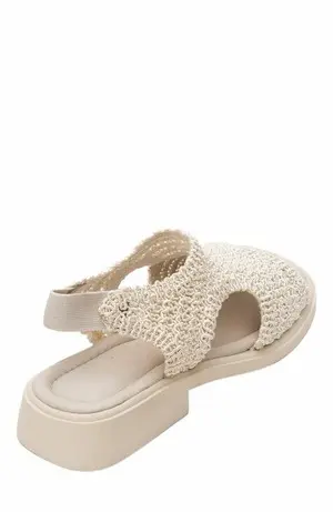 FOREVER & ALWAYS SHOES Weave Leather Sandals - Beige Leather