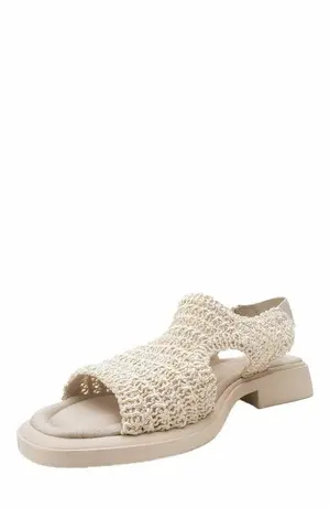 FOREVER & ALWAYS SHOES Weave Leather Sandals - Beige Leather