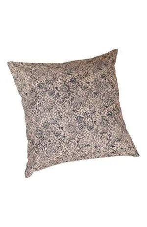 NINÉH Azure Blue Kalamkari Handcrafted Pillowcover - Blue Floral Pattern